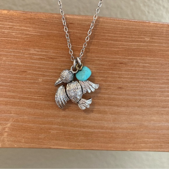 Jewelry | Necklace Bird Raven With Turquoise | Poshmark